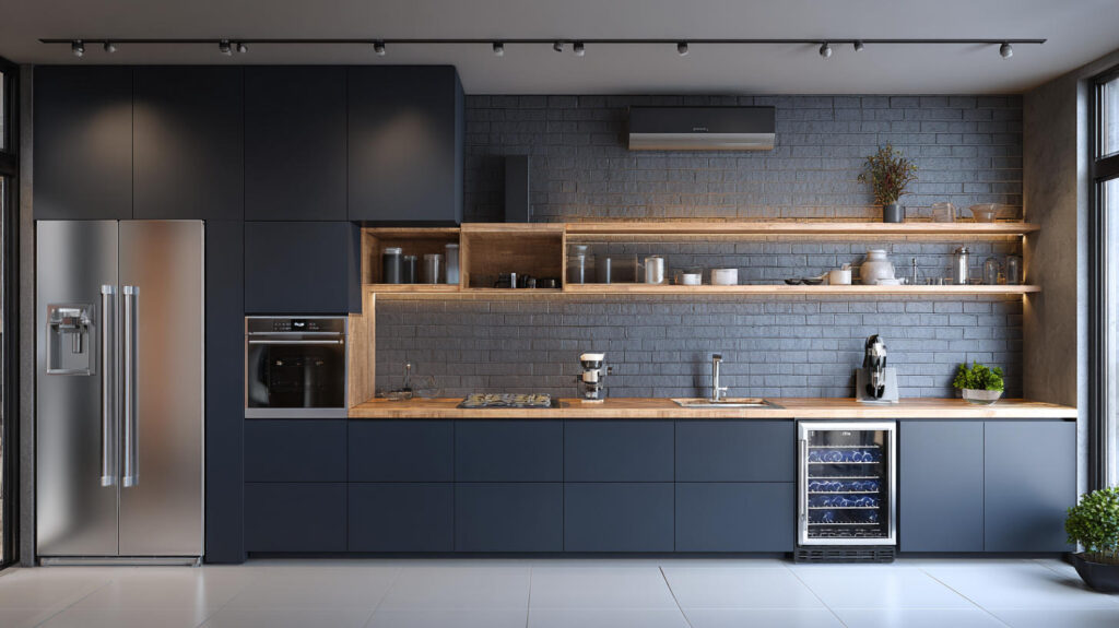 10 Ide Kabinet Dapur Biru Tua Terbaik di Indonesia - PA HOME