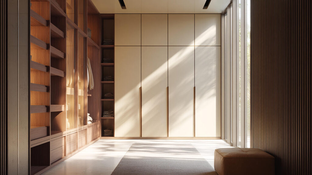 Desain Lemari Pakaian Built-in Mewah di Indonesia