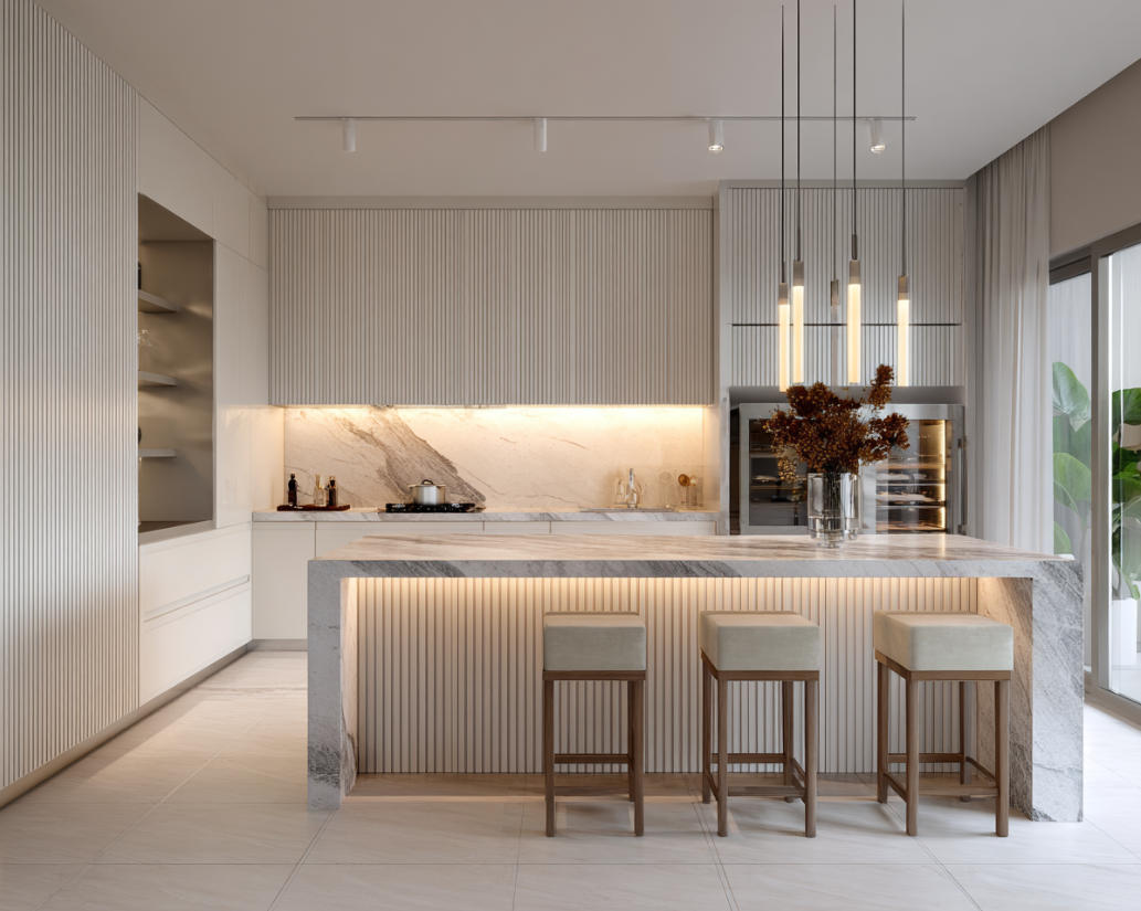 Matte White Kitchen Cabinets Ideas in Indonesia