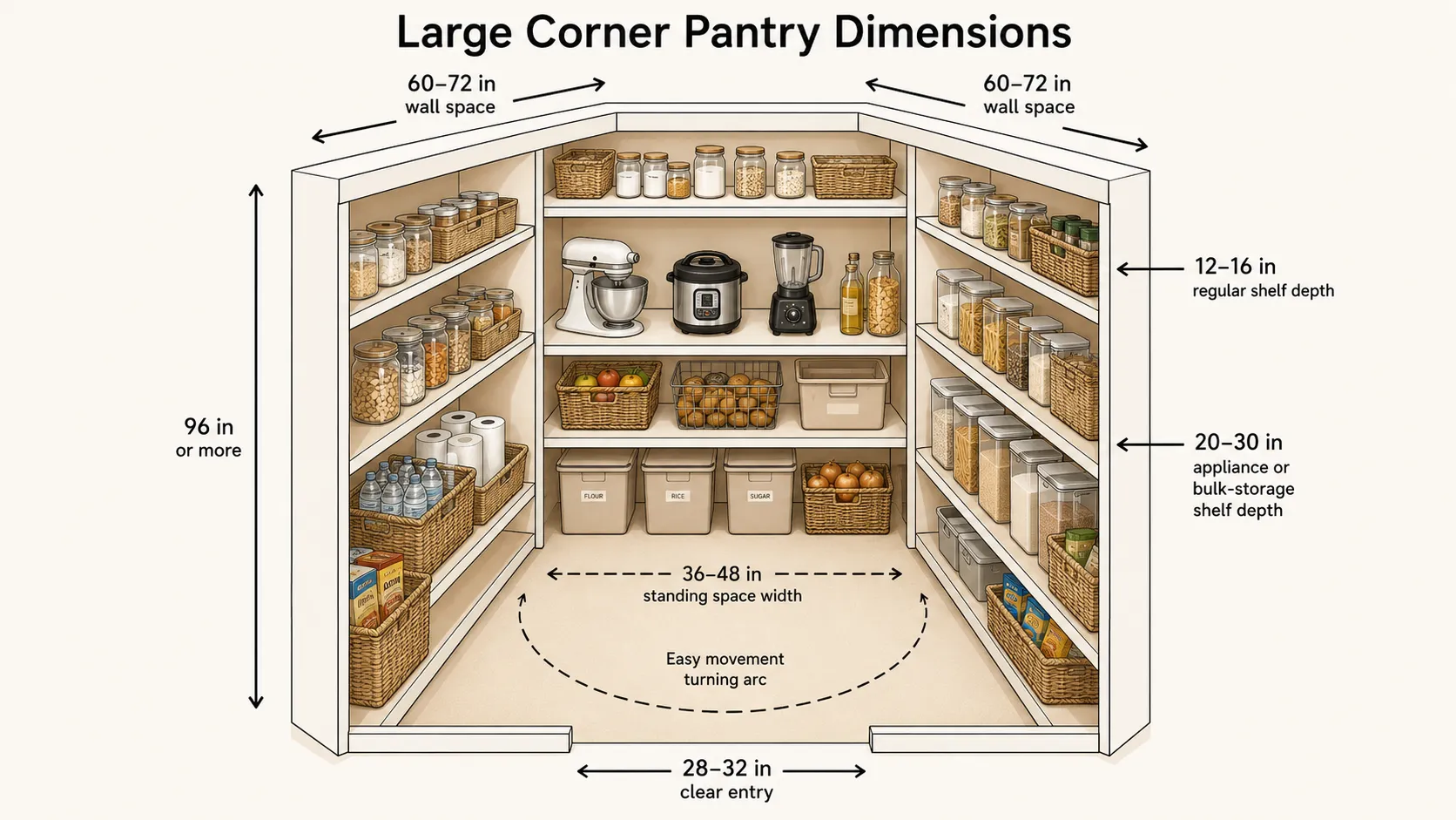 Dimensi Kabinet Sudut Dapur: Tata Letak, Jarak Bebas, dan Perencanaan ...